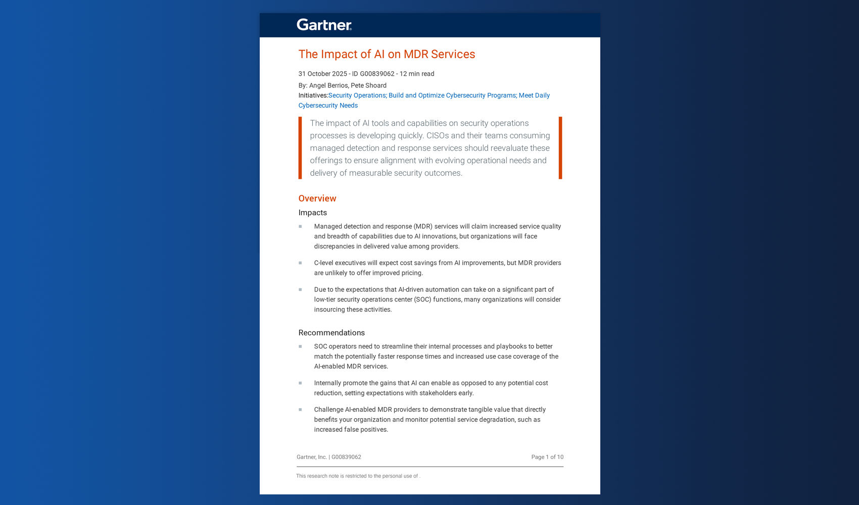 The Impact of AI on MDR Services | TierPoint, LLC